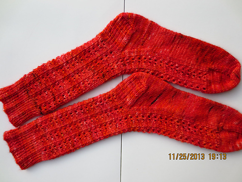 Ravelry: Lace-Rib Socks pattern by Karen Kahane