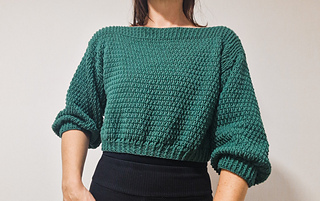 Ravelry: Cropped Alpine Stitch Sweater pattern by Karmen Režek