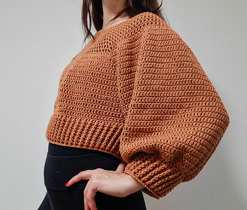 Ravelry: Double Crochet Crop Raglan Sweater pattern by Karmen Režek