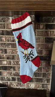 Ravelry: Cardinal Stocking pattern by Kathleen Horning