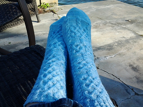 Ravelry: Geese in the Bog Socks pattern by Luise O'Neill