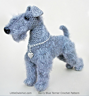 Ravelry: 103 Kerry Blue Terrier dog pattern by LittleOwlsHut