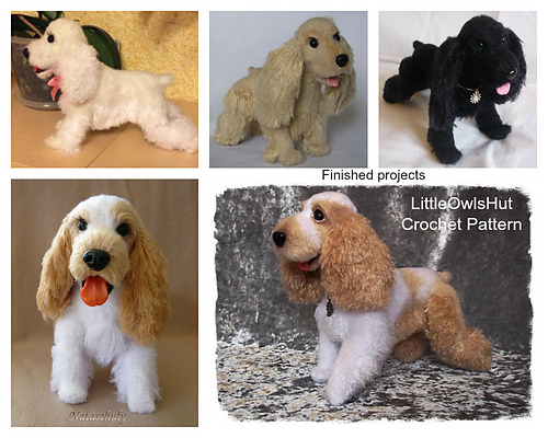 Ravelry: 104 Cocker Spaniel dog pattern by LittleOwlsHut