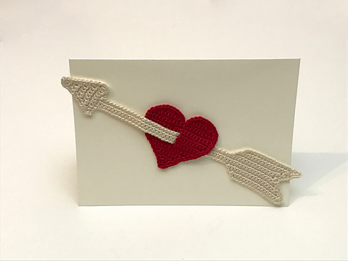Ravelry: 135 Cupid's arrow and heart bookmark or decor pattern by ...