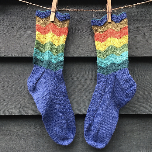 Ravelry: Ripple Wave Socks pattern by Kate Lore Designs