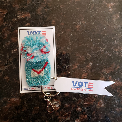 Ravelry: Vote Beanie Keychain pattern by BuddyLuv's Crochet
