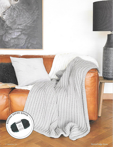 Ravelry: Vertical Ridge Throw pattern by Patons Australia