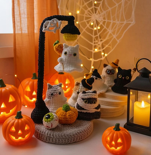 Ravelry: Halloween Cats pattern by Kathy Leung