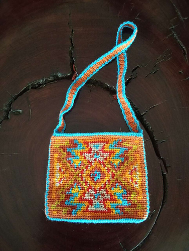 Ravelry: Aztec-Inspired Crochet Bag Pattern pattern by Katie McCrochet