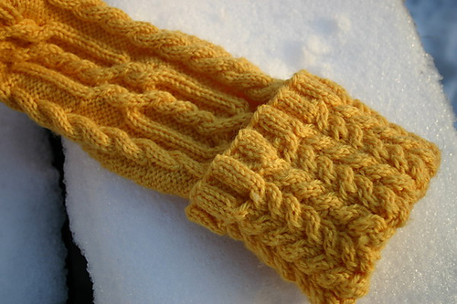 Ravelry: 103-10 Long socks with cables and folded edge pattern by DROPS ...