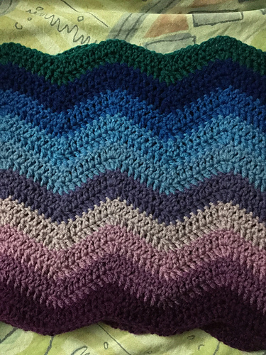 Ravelry: Radiating Ripple Throw pattern by Cristin Berrafato
