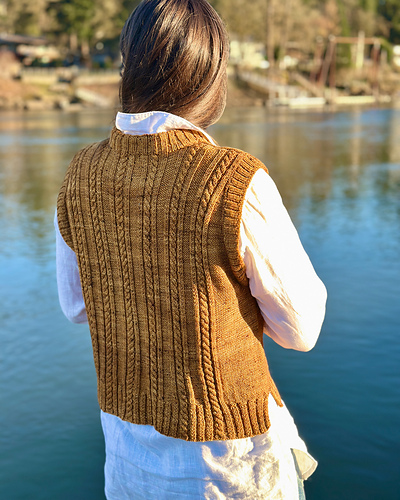 Ravelry: Rope Cable Vest pattern by Kay Hopkins