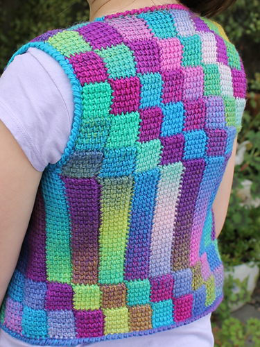 Ravelry: Entrelac Childs Vest pattern by Kaye Adolphson