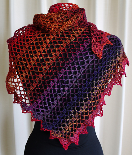 Ravelry: Rainbow wing shawl pattern by Kaye Adolphson