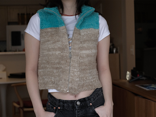Ravelry: Zip Up Vest pattern by Kate Kang