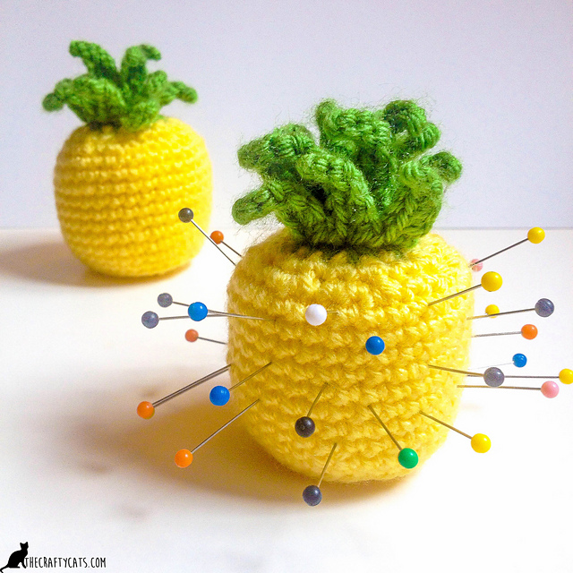 Ravelry: Crochet Pineapple Pincushion pattern by The Crafty Cats