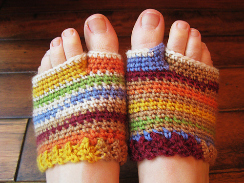 Ravelry: Rainbow Flip Flop Socklets pattern by Kendra Kat