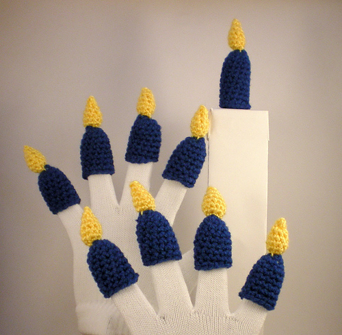 Ravelry: Hanukkah Candles Finger Puppets pattern by Bethany Katherine