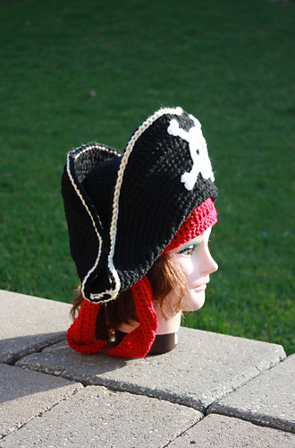 Ravelry: Pirate Hat and Scarf pattern by Keti Molnar