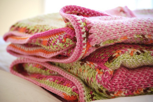 Ravelry: Bright Blanket (machine knit) pattern by Betty Nolan