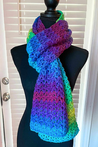 Ravelry: V Stitch Scarf pattern by Kimberly Arenas/The Caffeinated Snail