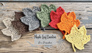 Ravelry: Maple Leaf Coaster pattern by Kim Howard