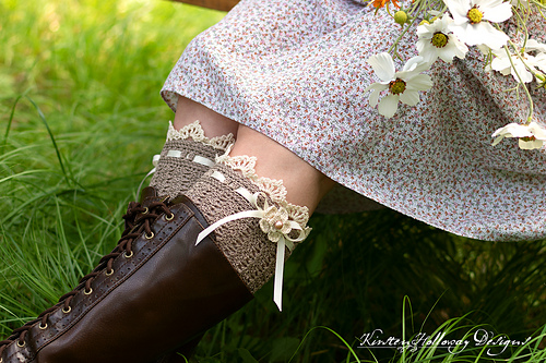 Ravelry: Wrapped in Lace Boot Cuffs pattern by Kirsten Holloway