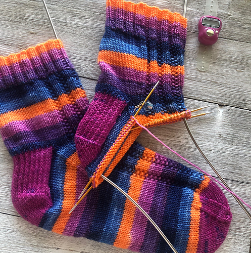 Ravelry: Meet Me at Sunrise Socks pattern by The Kitchen Sink Shop