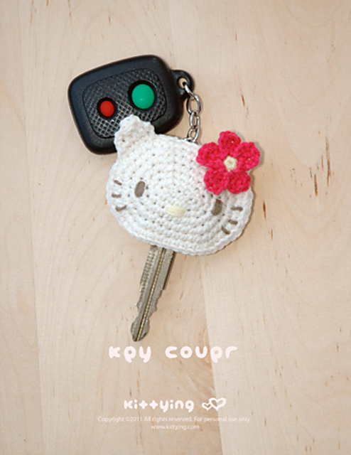 Ravelry: Hello Kitty Inspired Key Cover pattern by Kittying Ying