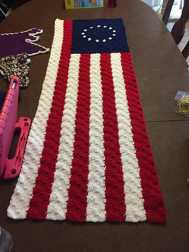 Ravelry: American Flag Table Runner pattern by Katerina Cohee