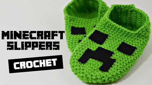 Ravelry: Minecraft Creeper Slippers pattern by Codi Hudnall