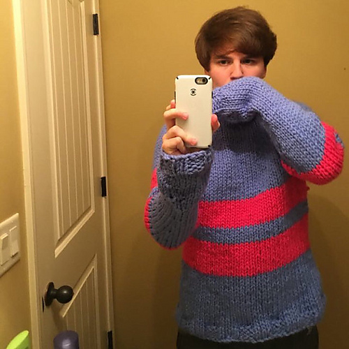 Ravelry: Undertale Frisk Sweater pattern by Knit Kritters
