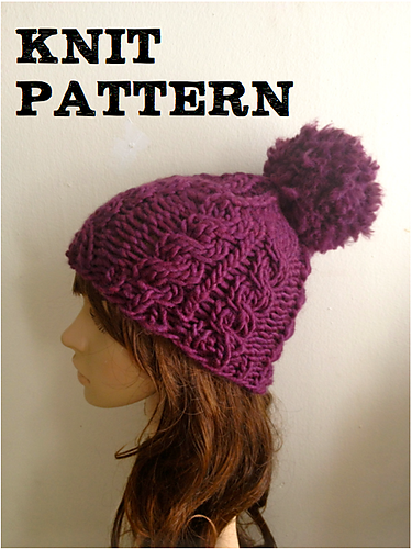 Ravelry: Super Chunky Twist Knit Cable Hat pattern by Dario Natarelli