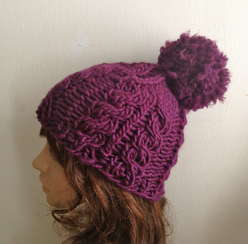 Ravelry: Super Chunky Twist Knit Cable Hat pattern by Dario Natarelli