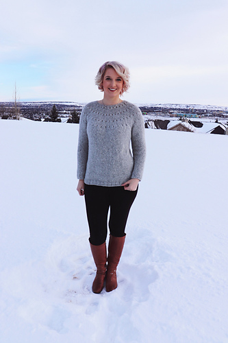 Ravelry: Easy Eyelet Yoke Sweater pattern by Knitatude / Chantal ...
