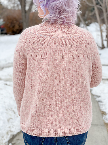 Ravelry: Easy Eyelet Yoke Cardigan pattern by Knitatude / Chantal ...
