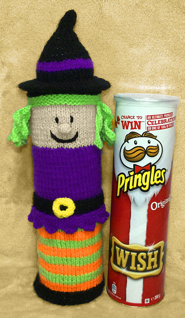 Ravelry: Halloween Witch Pringles Crisps Cover pattern by Rebecca Roberts