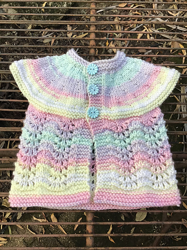 Ravelry: Old Shale Lace Baby Top and Cardigan pattern by marianna mel