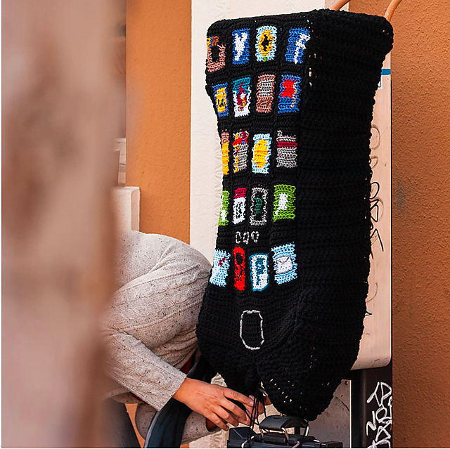 Ravelry: KnitsForLife's Pay Phone Yarn Bomb