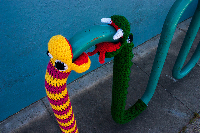 Ravelry: KnitsForLife's Worm Meter Eater Yarn Bomb