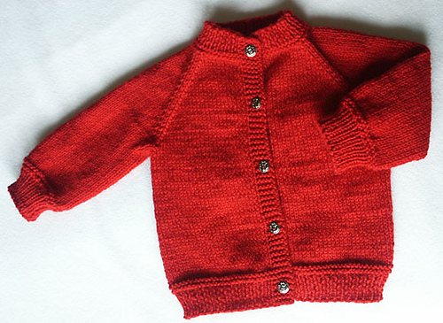 Ravelry: Baby's Raglan Sweater No Seams pattern by Carole Barenys
