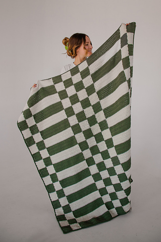 Ravelry: Checks And Stripes Throw pattern by Janine Myska