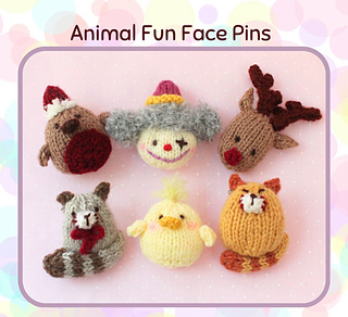 Ravelry: Animal Fun Face Brooches pattern by Sachiyo Ishii