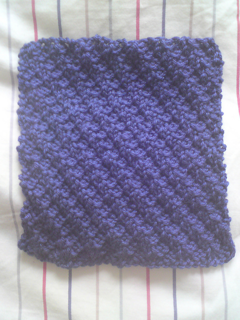 Ravelry: Diagonal Rib 6-inch Knitted Block pattern by Heather Johnson ...