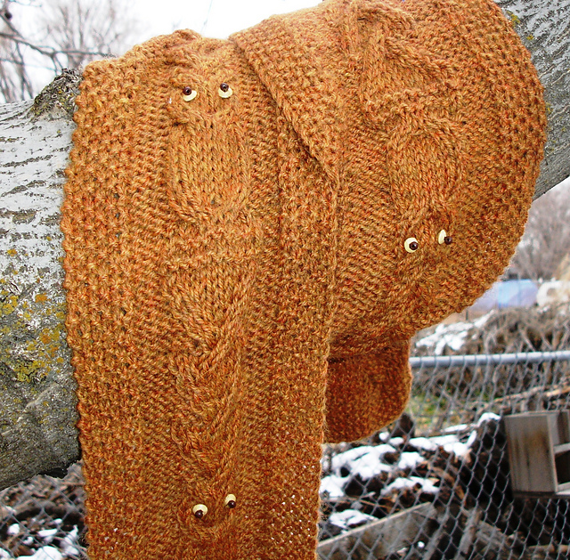 Ravelry: Winter Woods Owl Scarf pattern by Holly D. Hufstetler