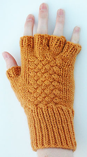 Ravelry: Woven Cable Fingerless Gloves pattern by Harry Wells