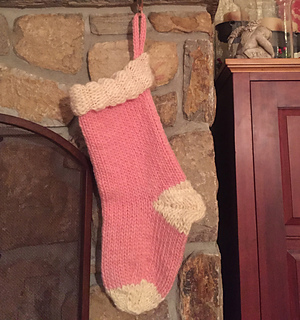 Ravelry: Pretty in Pink Christmas Stocking pattern by Madeline Nancy