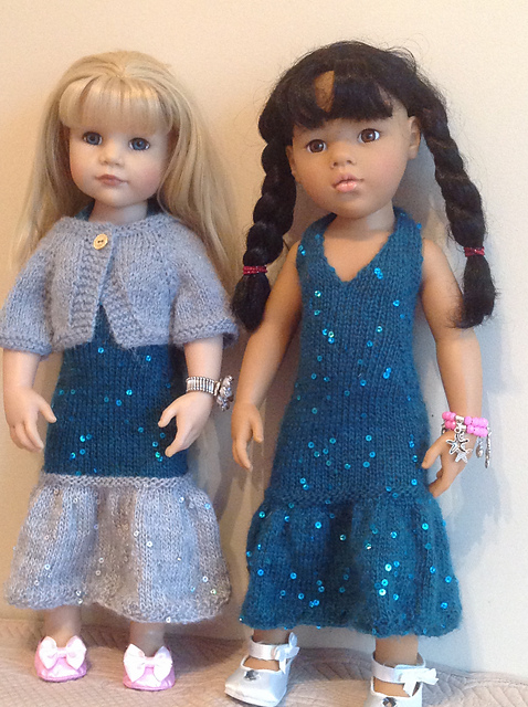 Ravelry: Fashion knits for 18" dolls. Party dress set. pattern by ...