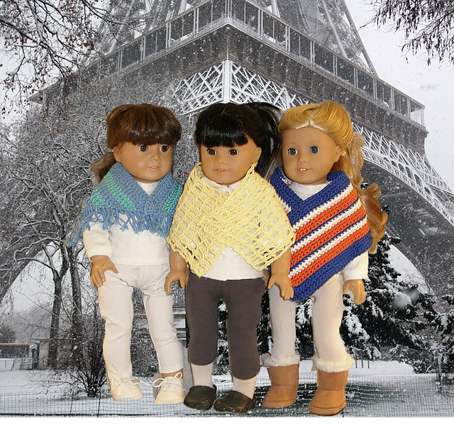 Ravelry: American Girl 18” Doll Shawls pattern by Ase Bence