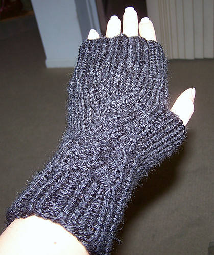 Ravelry: 2010-11 Cabled Fingerless Gloves pattern by Knit Werks